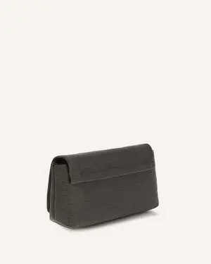 Brunello Cucinelli Precious Flap Shoulder Bag - Black