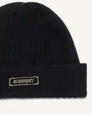 Burberry Ribbed Knit Wool Beanie