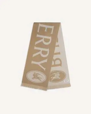 Burberry Logo Wool Scarf