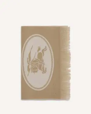 Burberry Logo Wool Scarf - Beige