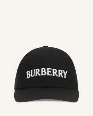 Burberry Logo Cotton Baeball Cap - Black