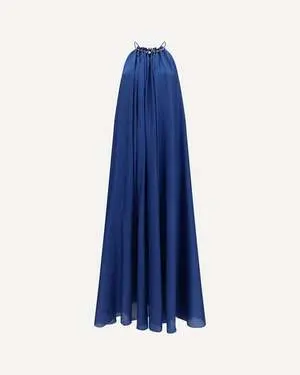 Zimmermann Aster Pleated Pearl Dress - Blue