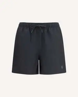Fred Perry Swim Shorts With Embroidered Laurel Wreath - Black