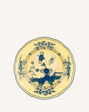 GINORI 1735 Oriente Italiano Collection Porcelain Dessert Plate - Yellow