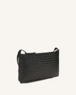 Bottega Veneta Intrecciato Shoulder Bag - Black