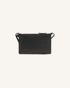 Bottega Veneta Intrecciato Shoulder Bag - Black