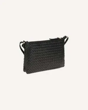 Bottega Veneta Intrecciato Shoulder Bag - Black