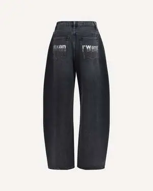 Alexander Wang Crystal Embellished Balloon Jeans - Black
