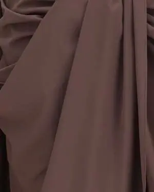 Jacquemus Pareo Skirt In Stretch Muslin - Brown