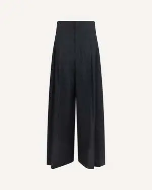 Brunello Cucinelli Tech Cotton Poplin Wide Leg Pants