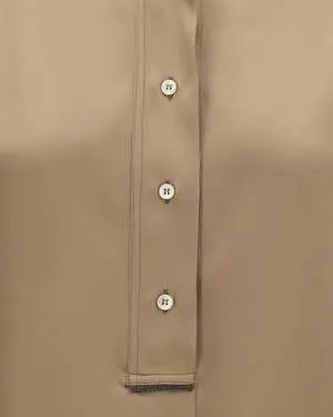 Brunello Cucinelli Silk Shirt With Jewel Embellishment
