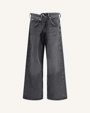 AGOLDE Vana Wide Leg Jeans - Grey