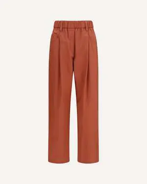 Brunello Cucinelli Cotton Elasticated Waist Pants