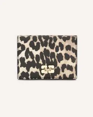 GANNI Bou Animal Print Card Holder
