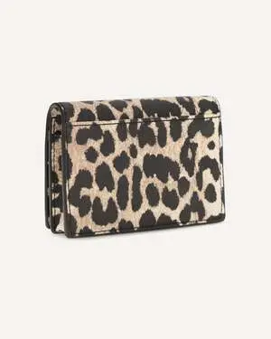GANNI Bou Animal Print Card Holder