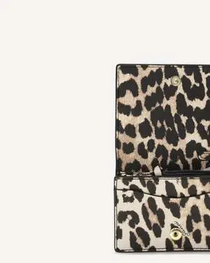 GANNI Bou Animal Print Card Holder - Multicolour