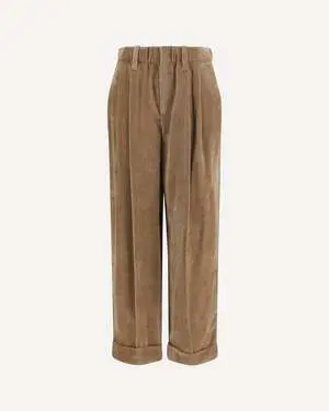 Brunello Cucinelli Elasticated Viscose And Cashmere Pants