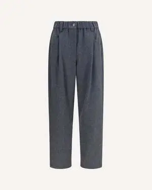 Brunello Cucinelli Stretch Wool Trousers - Grey