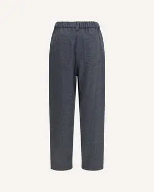 Brunello Cucinelli Stretch Wool Trousers - Grey