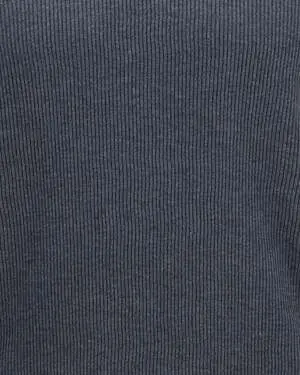 Brunello Cucinelli Cotton Ribbed Polo - Grey