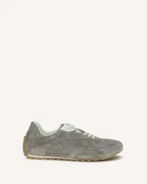 Bottega Veneta Orbit Flash Suede Lace-up Sneakers - Grey