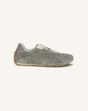 Bottega Veneta Orbit Flash Suede Lace-up Sneakers - Grey