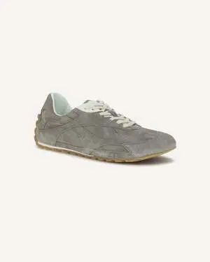 Bottega Veneta Orbit Flash Suede Lace-up Sneakers - Grey
