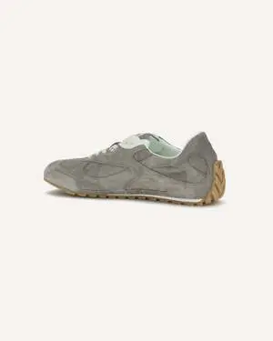 Bottega Veneta Orbit Flash Suede Lace-up Sneakers - Grey
