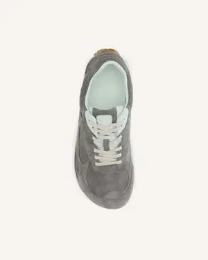 Bottega Veneta Orbit Flash Suede Lace-up Sneakers - Grey