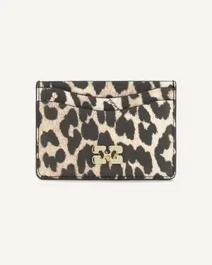 GANNI Bou Animal Print Card Holder - Multicolour
