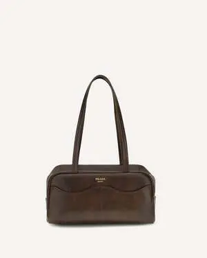 Prada Leather Shoulder Bag - Brown