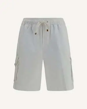 Brunello Cucinelli Cargo Shorts - White