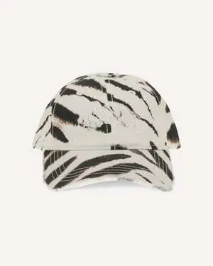 GANNI Zebra Print Baseball Cap - Multicolour
