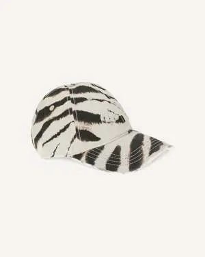 GANNI Zebra Print Baseball Cap - Multicolour