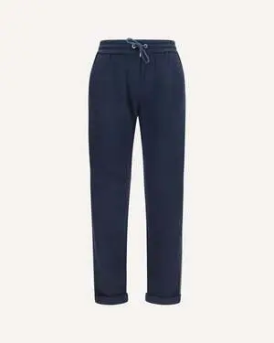 Brunello Cucinelli Cotton And Silk Blend Drawstring Pants