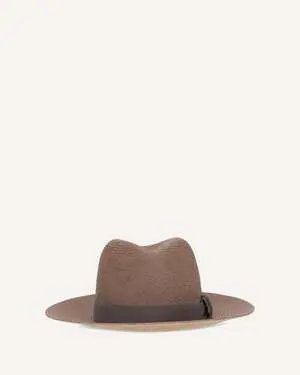 Brunello Cucinelli Straw Fedora Hat