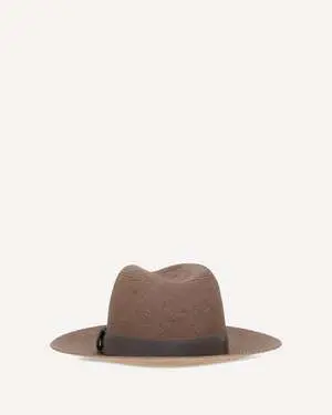 Brunello Cucinelli Straw Fedora Hat