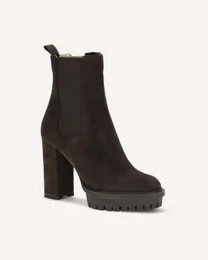 GIANVITO ROSSI Barry Suede Ankle Boots - Brown