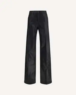 L'Agence Clayton Coated Wide Leg Jeans