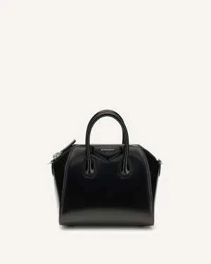 Givenchy Antigona Mini Handbag In Box Leather - Black