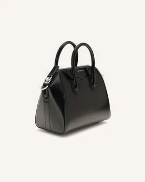 Givenchy Antigona Mini Handbag In Box Leather - Black