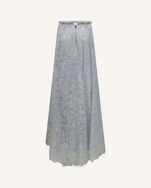 Zimmermann Carousel Metallic Lace Maxi Dress - Silver