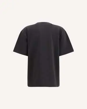 GANNI Tiger Graphic Cotton T-shirt - Black