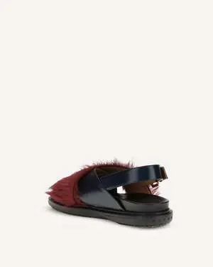Marni Fur-lined Fussbett Sandals