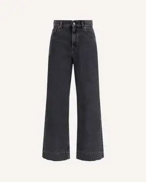 Chloé High-waisted Cropped Denim Jeans - Black