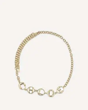 Chloé Script Jewel Belt - Gold