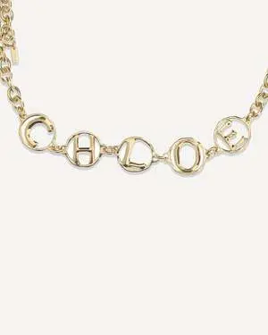 Chloé Script Jewel Belt - Gold