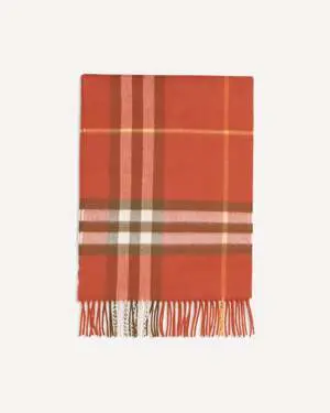 Burberry Cashmere Check Scarf - Red