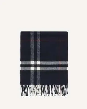 Burberry Cashmere Check Scarf - Blue