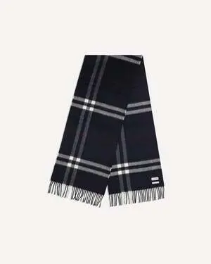 Burberry Cashmere Check Scarf - Blue
